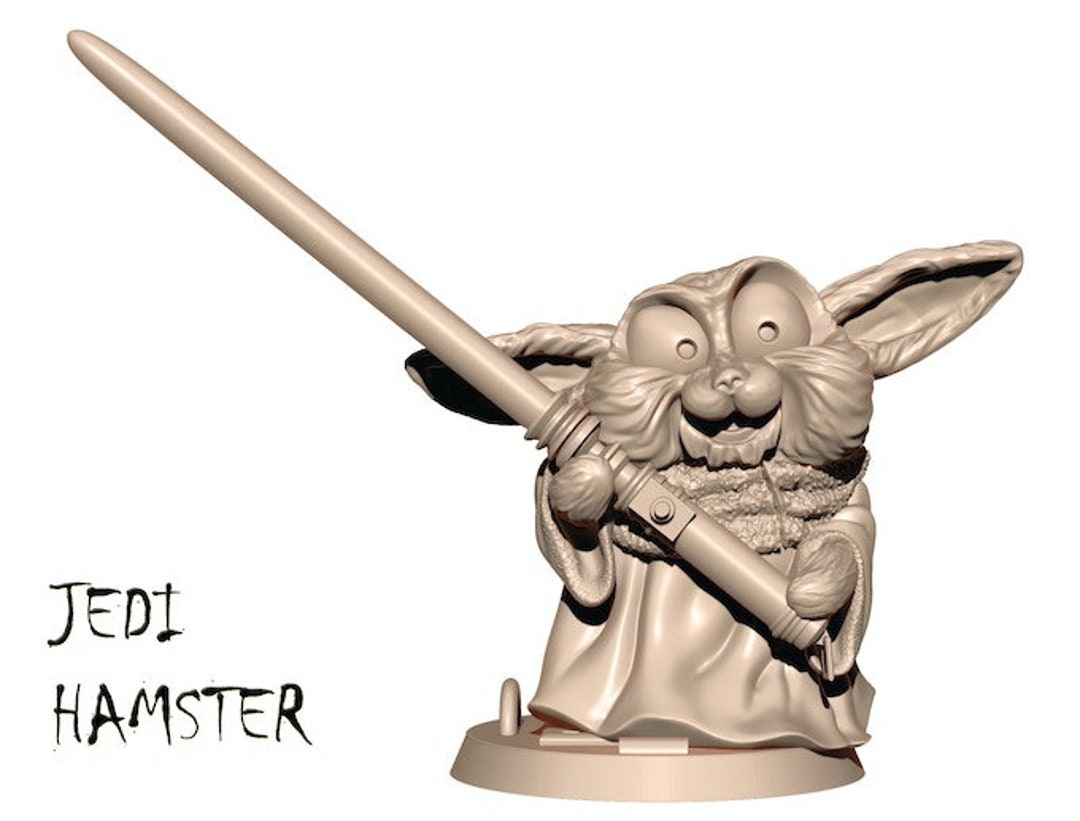 Jedi Hamster DND Hamster Resin Print - Etsy