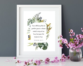 One Day at A Time, Christian Poster, Christian Wall Art, Modern ...