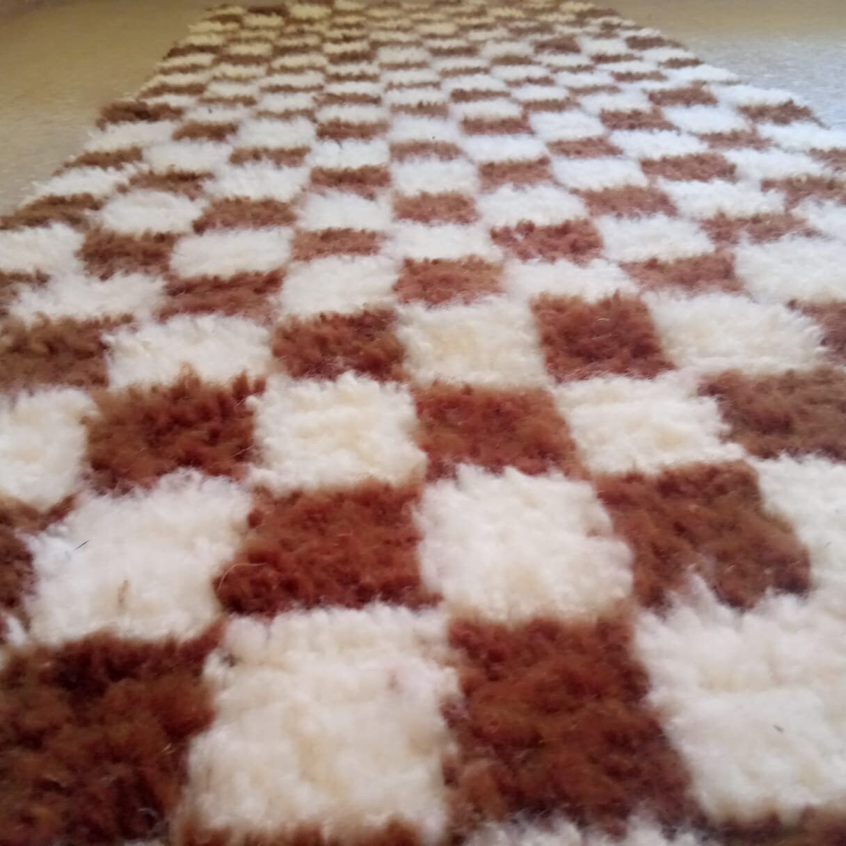 Checkered Berber Rug / Checkerboard Moroccan Rug / Handmade | Etsy