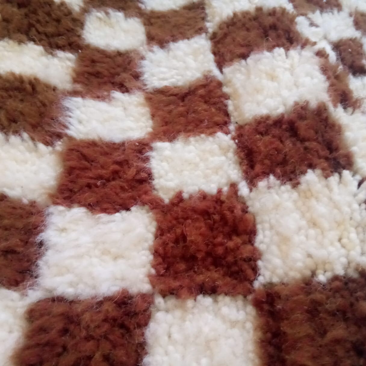 Checkered Berber Rug / Checkerboard Moroccan Rug / Handmade | Etsy