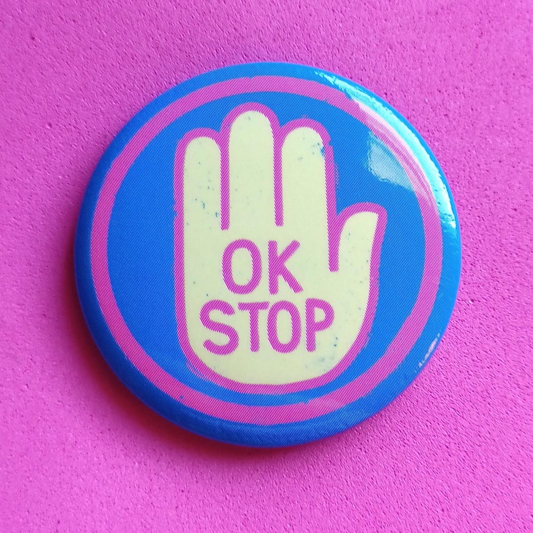OK STOP DHMIS Pinback Button - Etsy