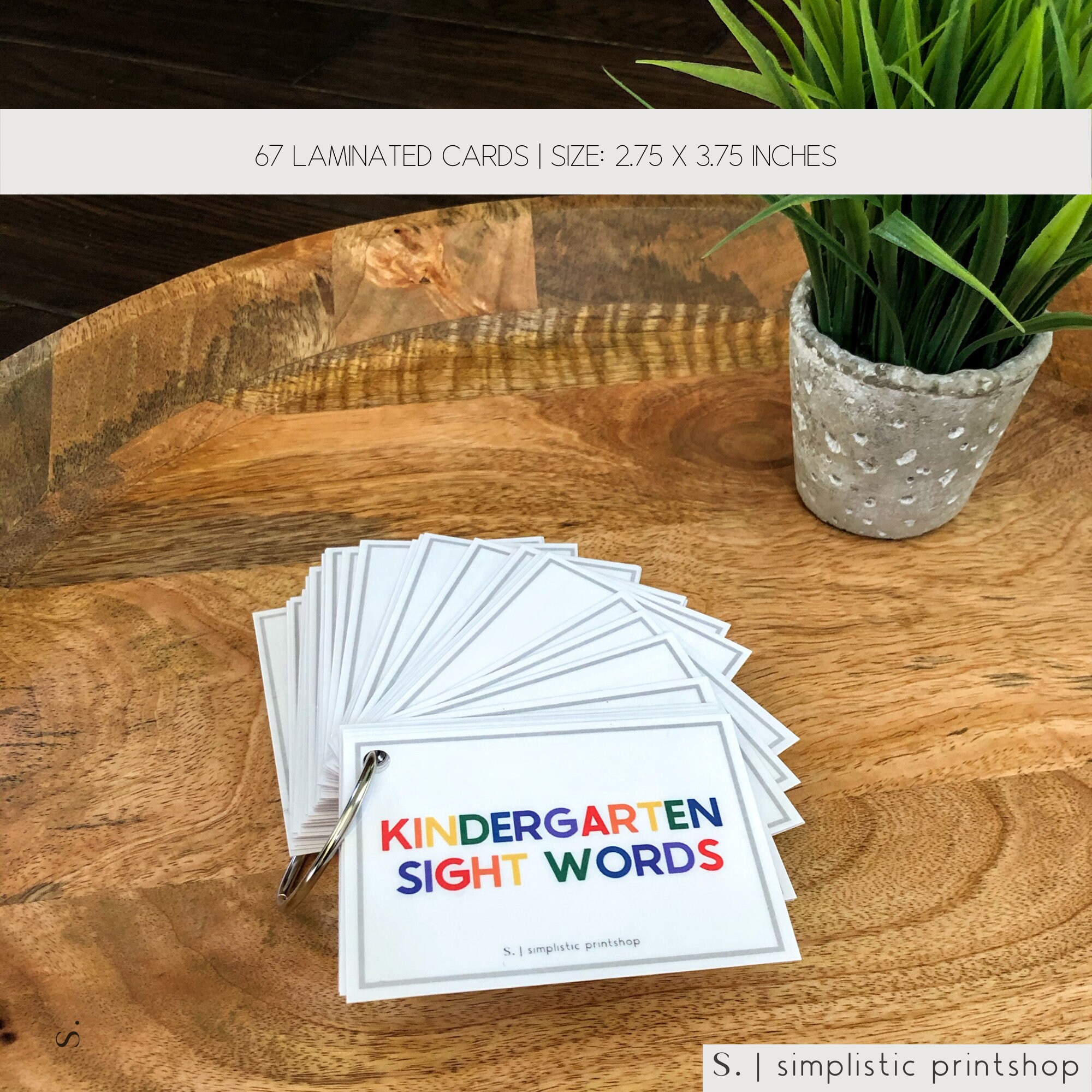 Kindergarten Sight Word Flashcards | 67 Sight Words | Laminated ...
