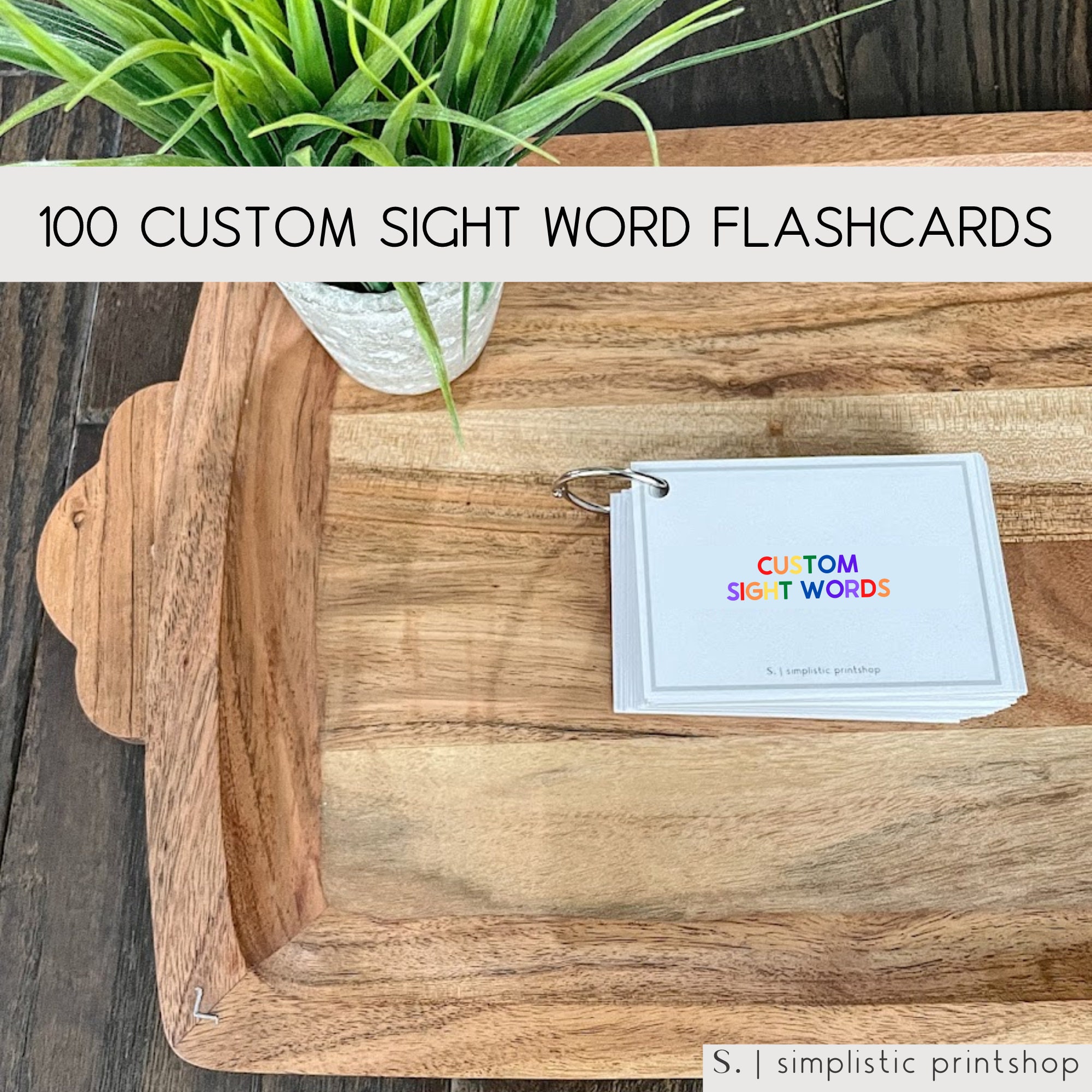 Custom Sight Word Flashcards | 100 Sight Words | Laminated Flashcards ...
