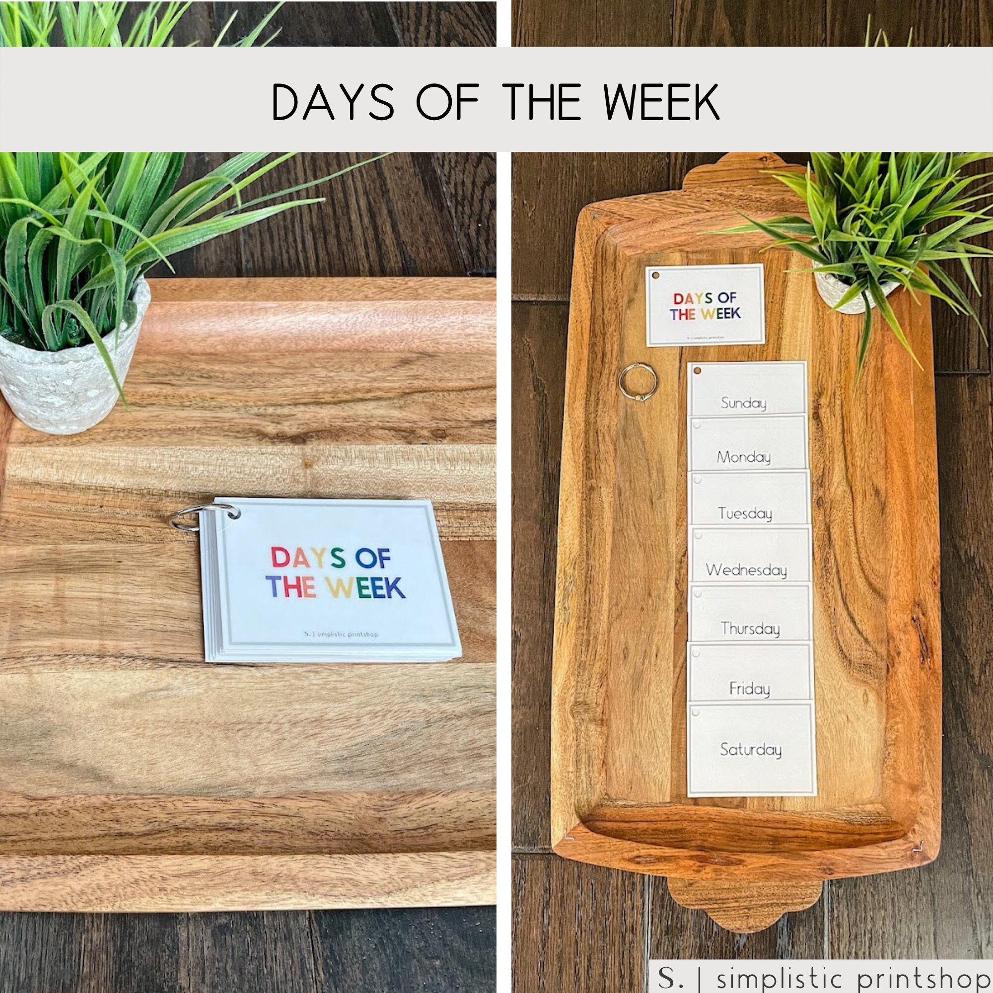 Days of the Week, Months of the Year, Seasons Flashcards | 27 Laminated ...