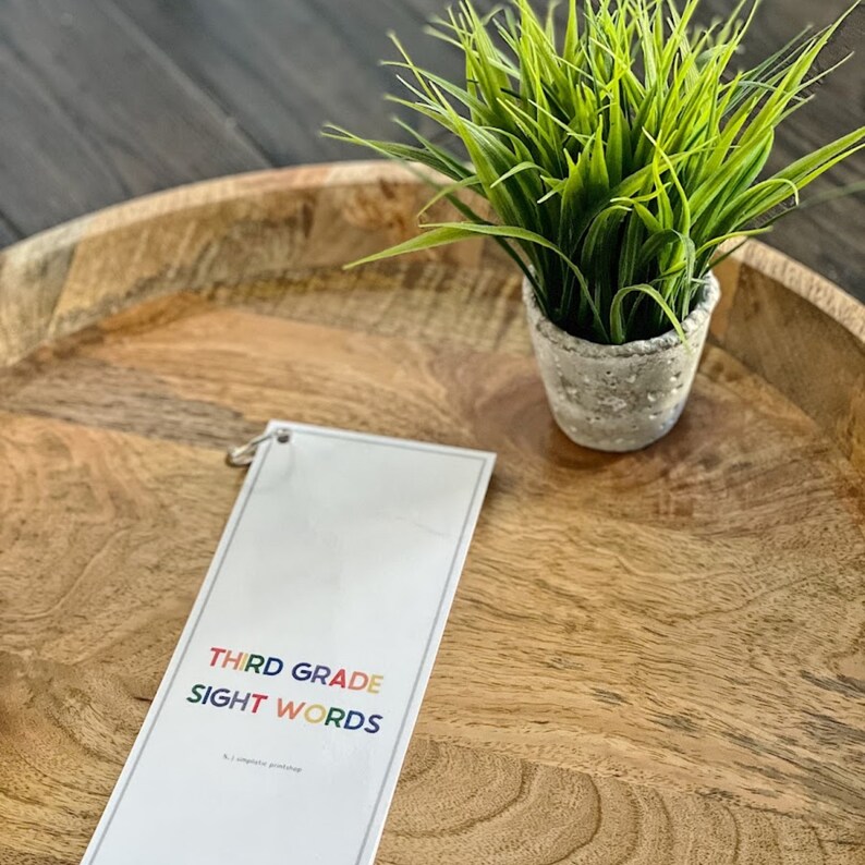 Third Grade Sight Word Flashcards Word List | 130 Sight Words | 13 ...