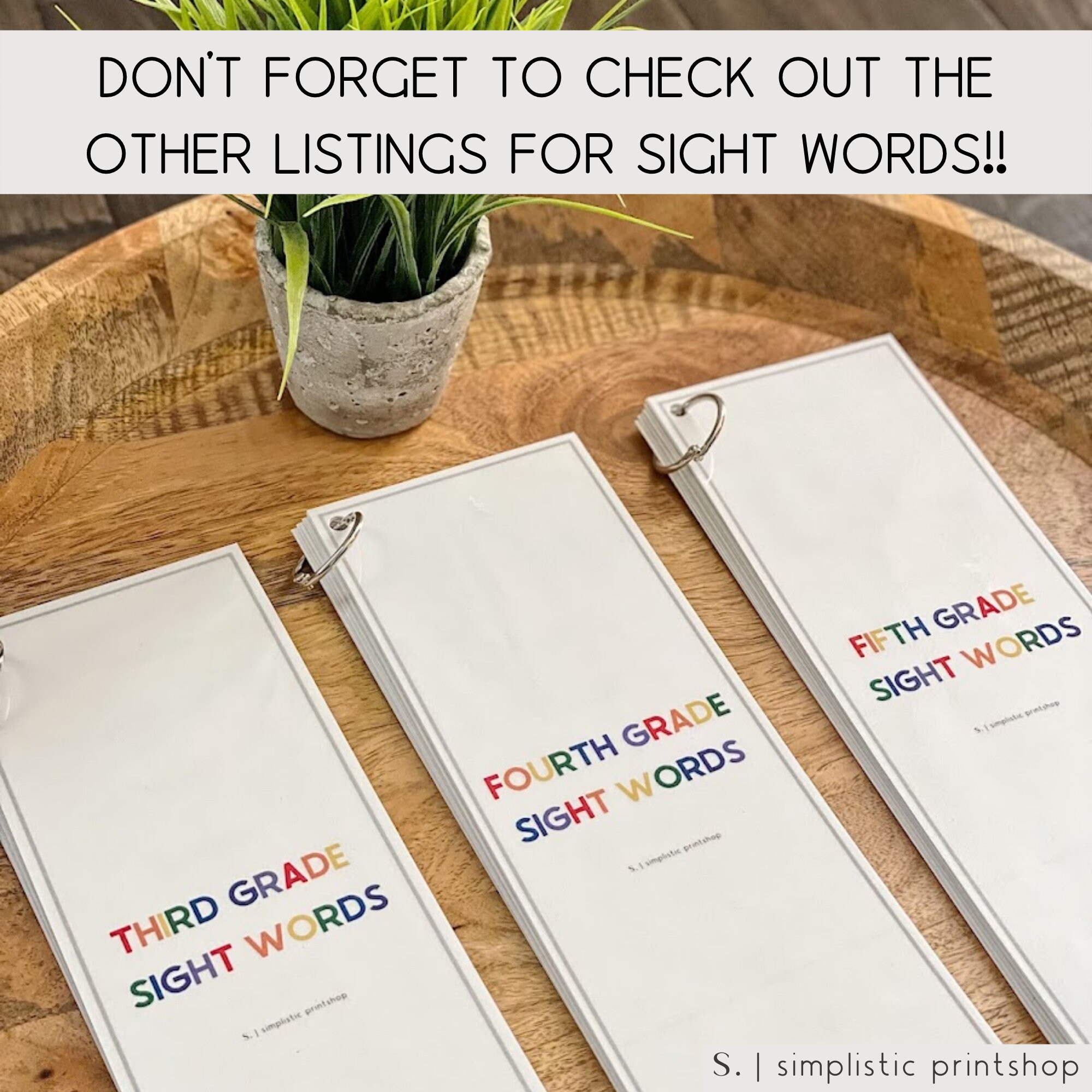 Third Grade Sight Word Flashcards Word List | 130 Sight Words | 13 ...