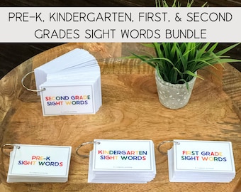 Kindergarten Sight Word Flashcards High Frequency Words - Etsy