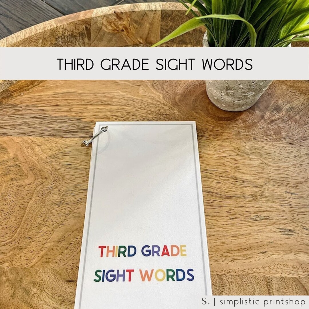 Third Grade Sight Word Flashcards Word List | 130 Sight Words | 13 ...