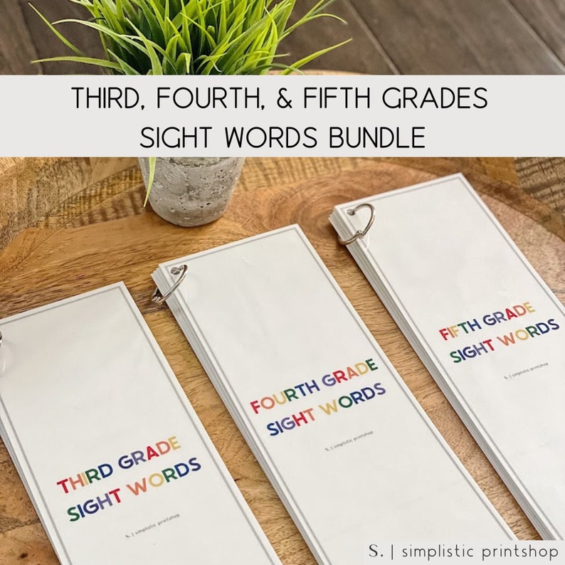 Sight Word Flashcards Word Lists | Third Grade | Fourth Grade | Fifth ...