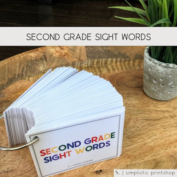 Second Grade Sight Word Flashcards 127 Sight Words | Etsy