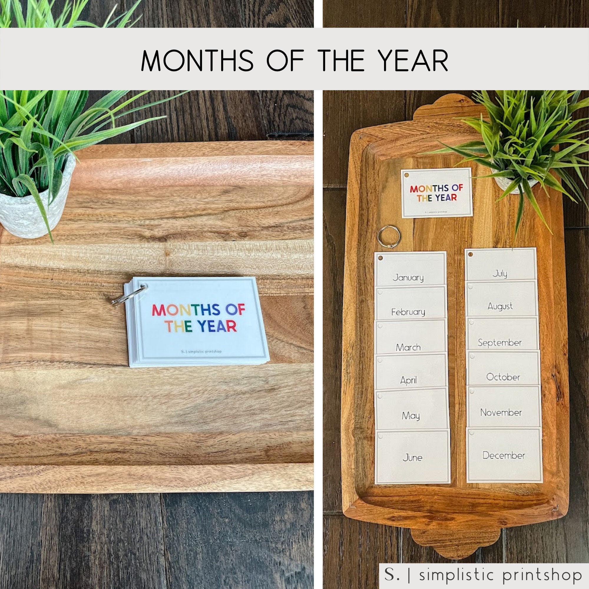 Days of the Week, Months of the Year, Seasons Flashcards | 27 Laminated ...