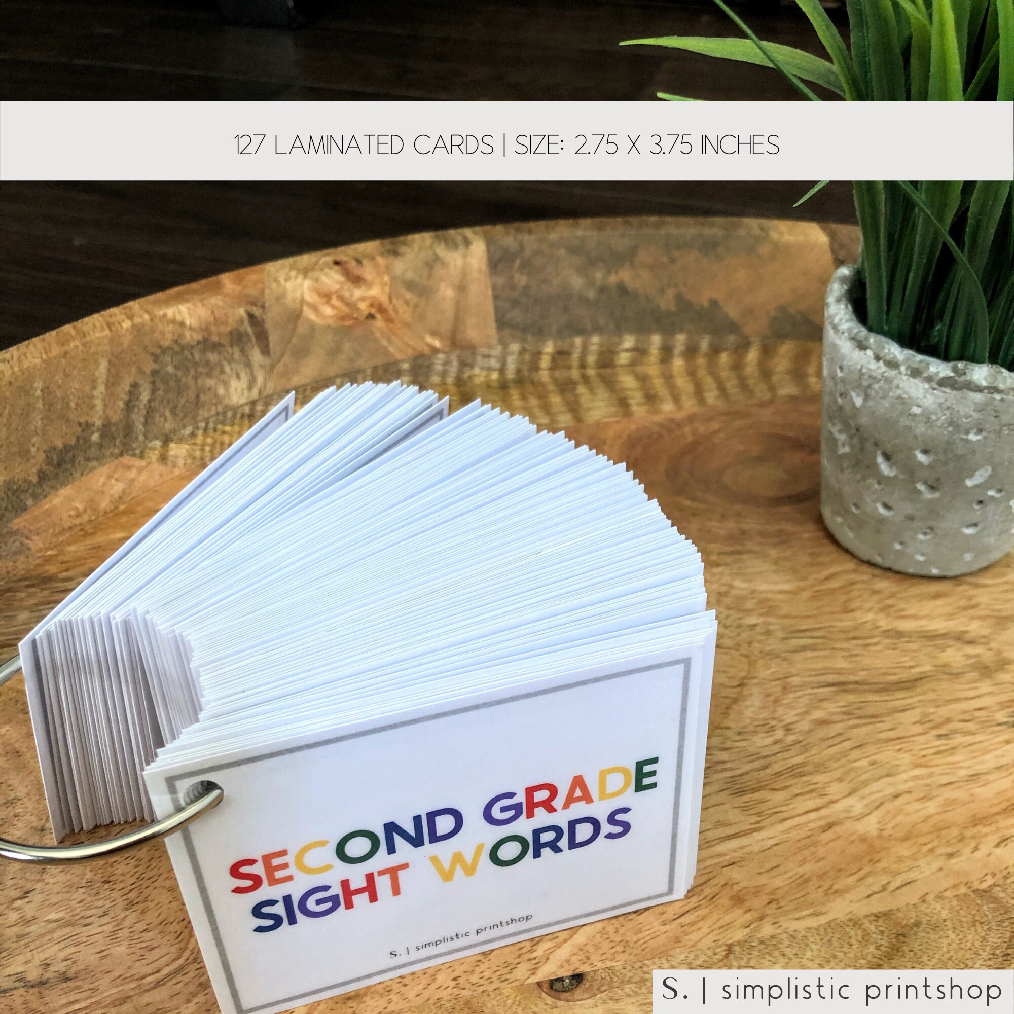 Second Grade Sight Word Flashcards | 127 Sight Words | Laminated ...