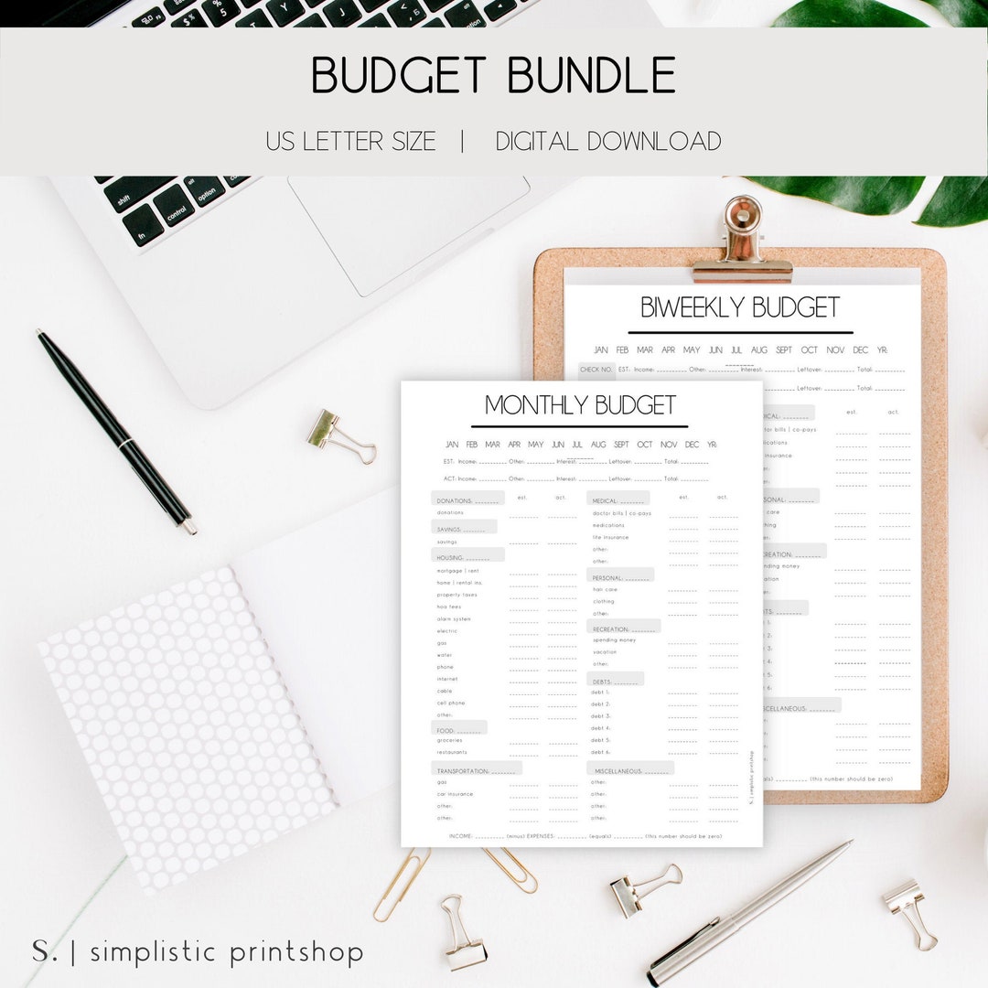 Budget Bundle | Budget Printables | Biweekly Budget | Monthly Budget ...