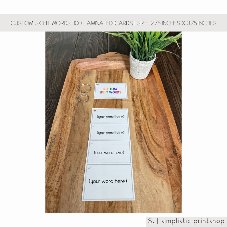 Custom Sight Word Flashcards 100 Sight Words Laminated Flashcards High ...