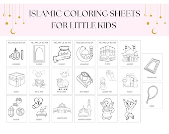 Islamic Coloring Pages, Easy Kids Coloring Printable, Ramadan Coloring ...