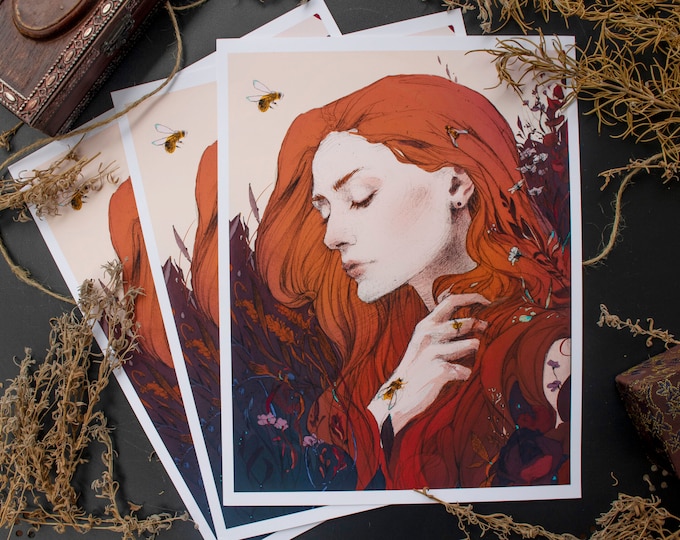 Queen Bee Portrait Art Print - Etsy