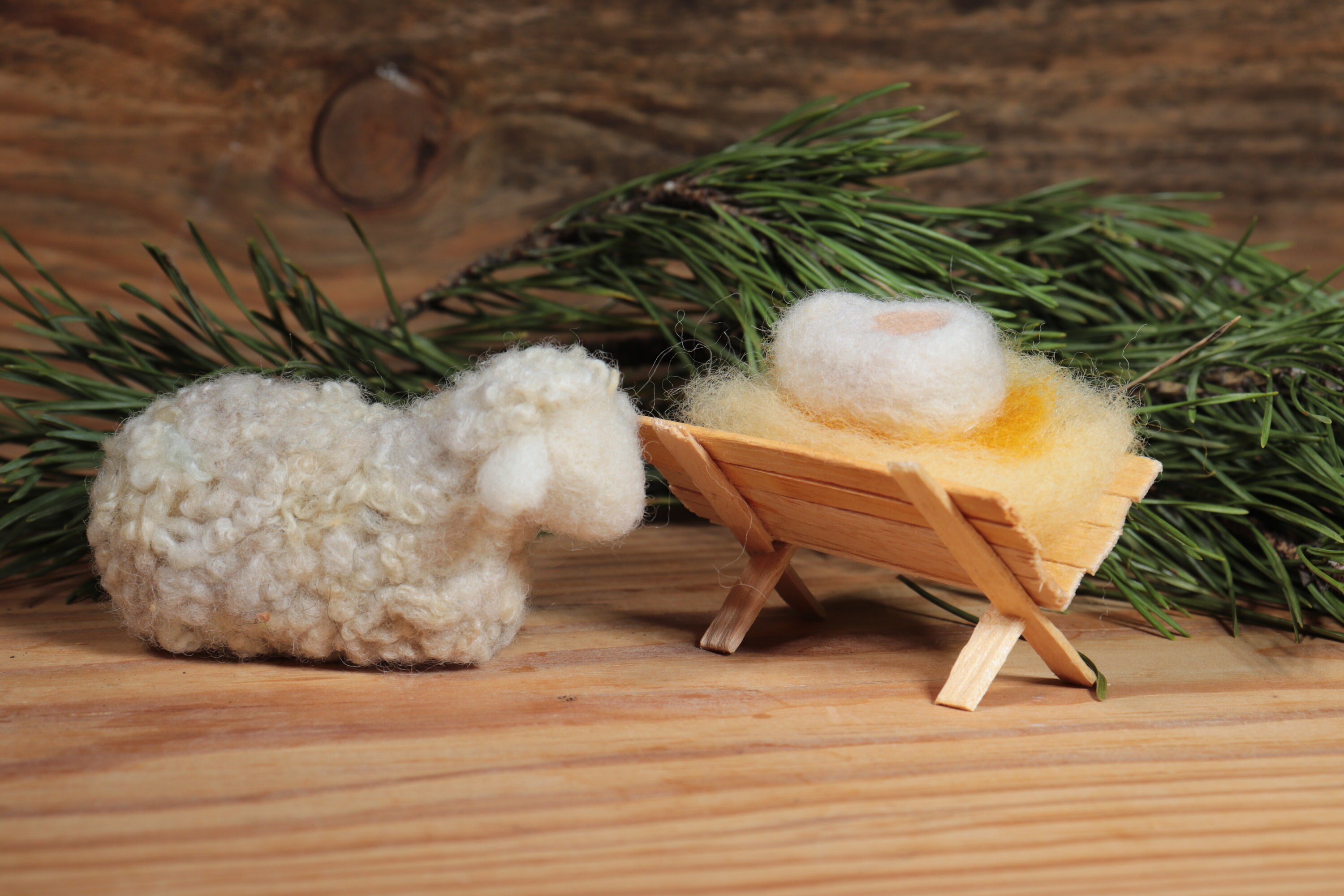 Needle Felt Nativity Scene. Waldorf Holy Family. Christmas Original ...