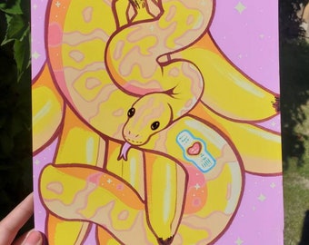 Banana Ball Python Art - Etsy