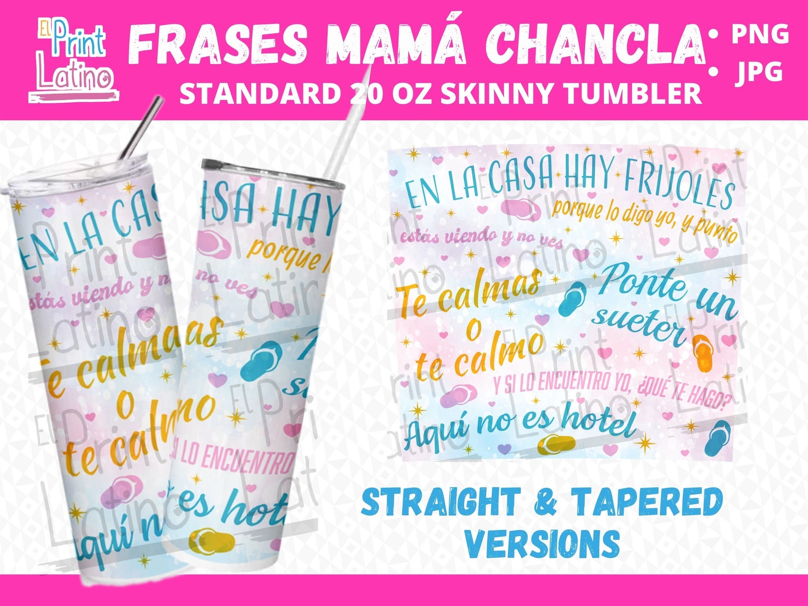 Frases Mamá Chancla 20oz Wrap Mother's Day Dia De Las - Etsy