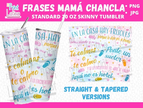 Frases Mamá Chancla 20oz Wrap Mother's Day Dia De Las - Etsy
