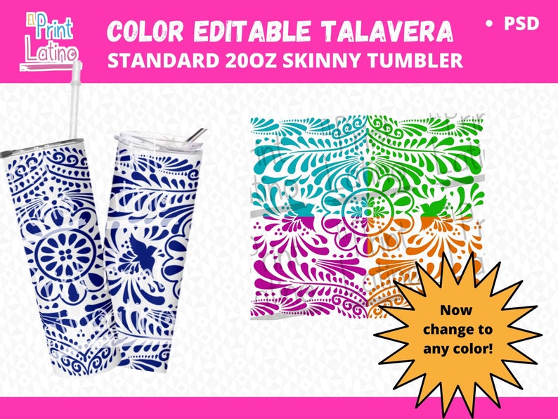 Colorful PSD Editable Traditional Talavera Inspired Standard - Etsy