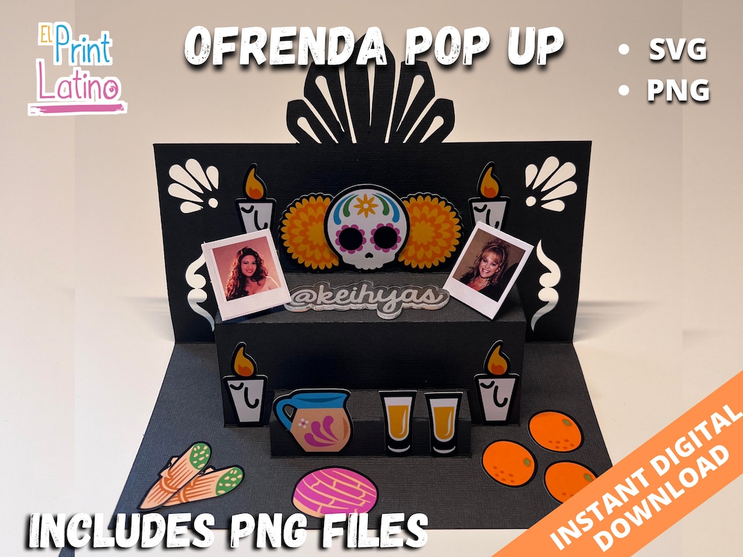 Ofrenda Popup With Ofrenda Cutouts, Dia De Muertos Popup Card, Day of ...