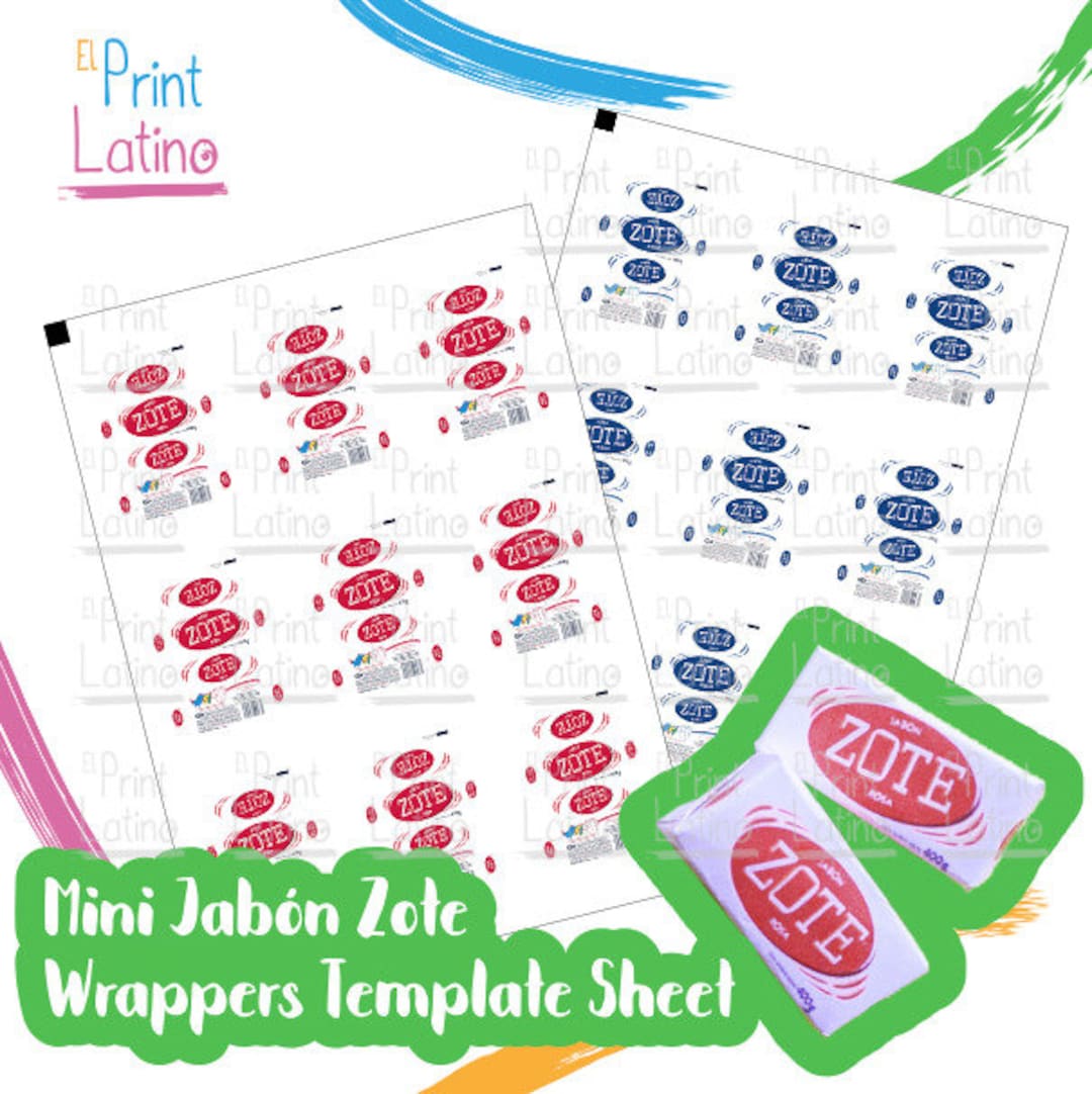 Mini Jabon 'zote' Wrap Template - Complete Your 'lavaderitos' With This ...