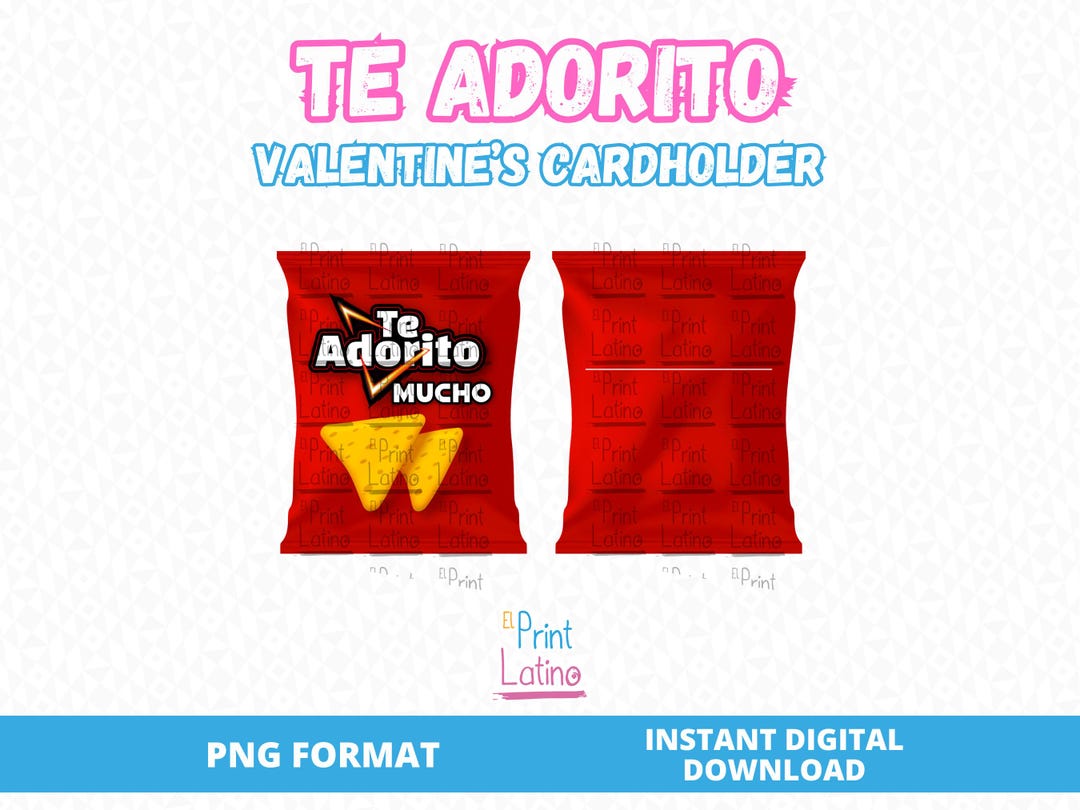 Te Adorito Card Holder, Dia Del Amor, Latino Valentine's Card Holder ...
