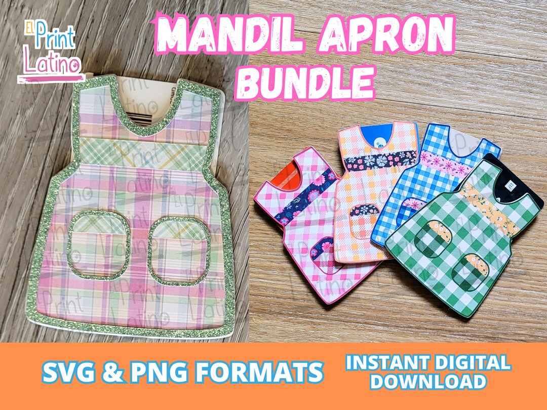 Mandil Gift Card Holder, Layered SVG, Print & Cut, Latino Paper Crafts ...