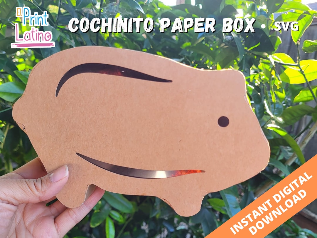 Cochinito Box SVG, Latino Paper Crafts, Fiesta Mexicana, Strawberry Box ...
