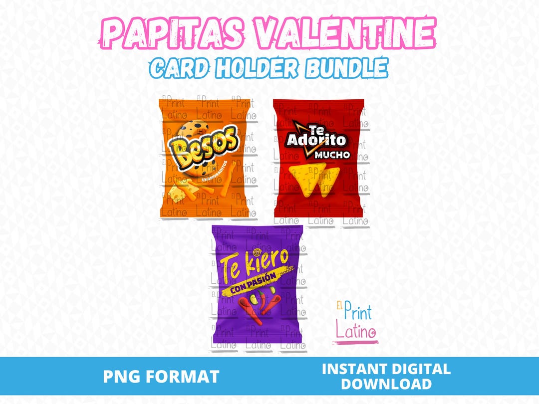Papas, Card Holder Bundle, Dia Del Amor, Latino Valentine's Card Holder ...
