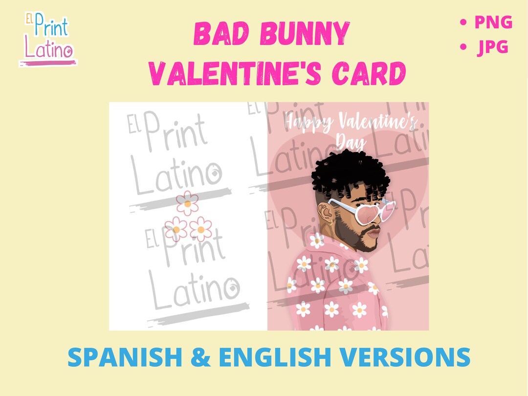 Bad Bunny Valentine Digital Download | Bad Bunny Valentine's Card ...