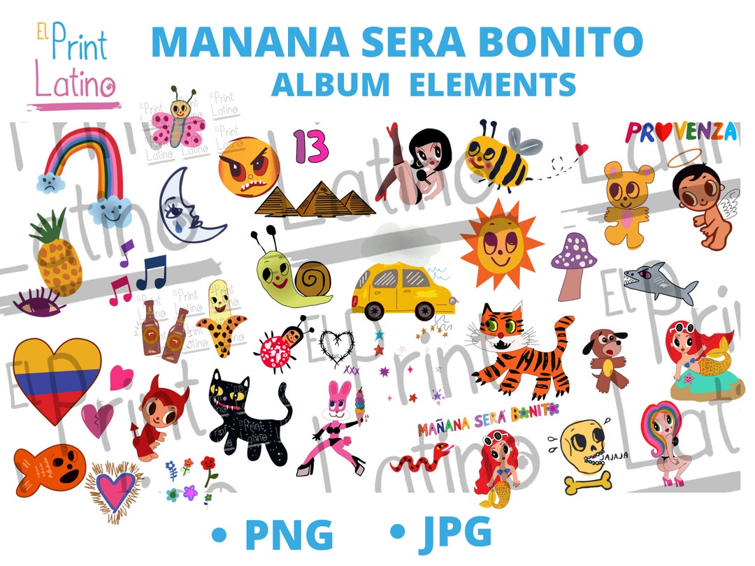 Karol G | Mañana Sera Bonito Album Elements | Sublimation Pop Latino - Etsy