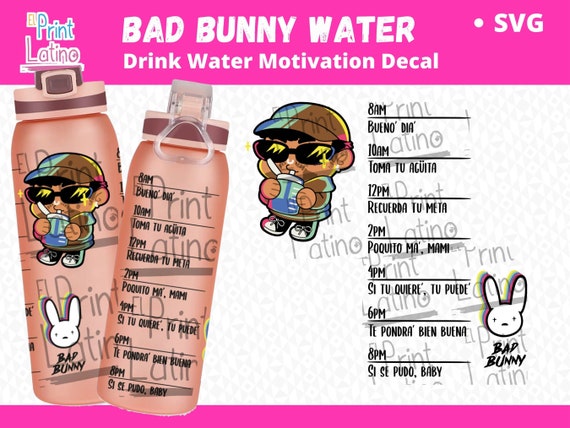 Bad Bunny Sips Bad Bunny Water Motivational Decal Motivation - Etsy