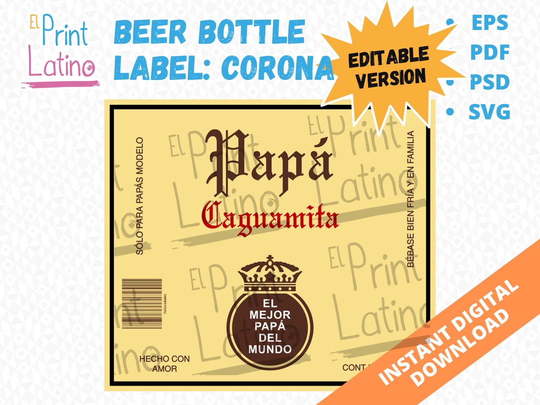 Editable Corona Label: Make Your Own Corona Labels! - Etsy