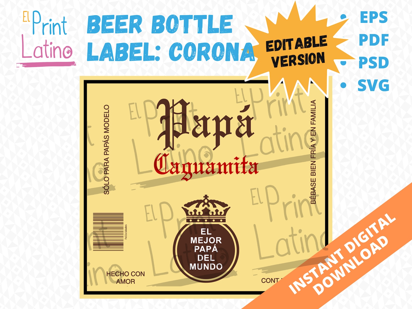 Editable Corona Label: Make Your Own Corona Labels! - Etsy