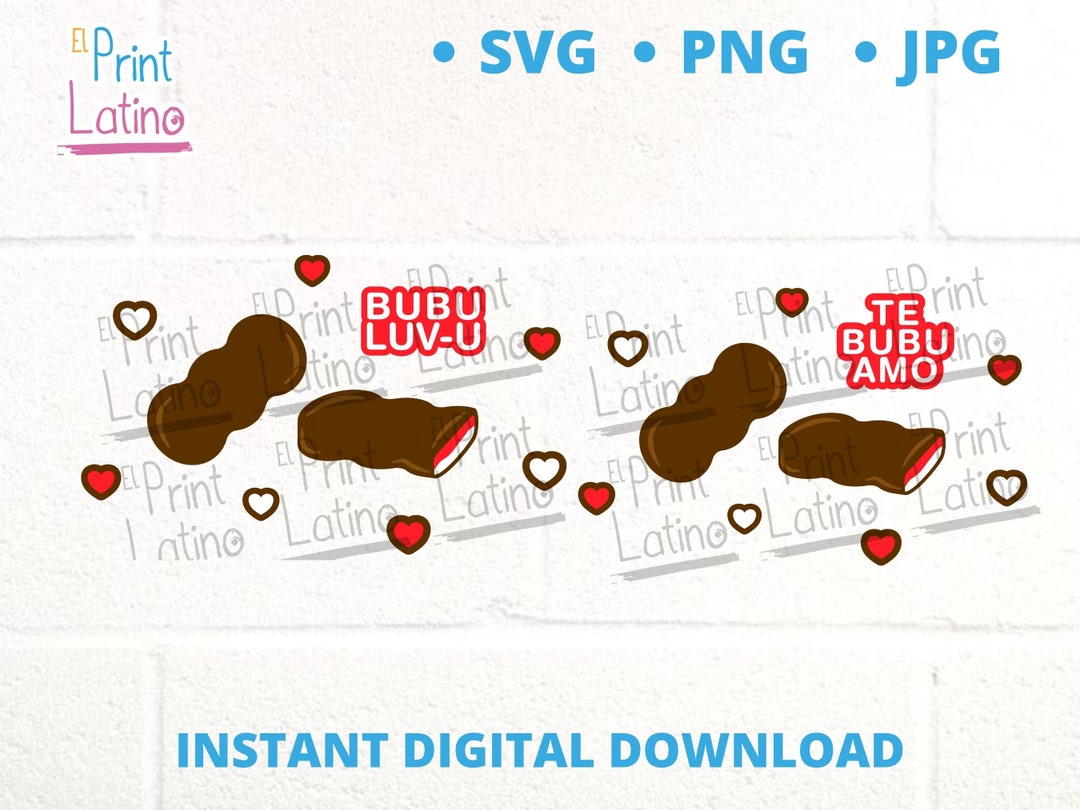 Bubu Luv U Decal, Sticker, Svg, Png and Jpg Perfect for Mugs, Tshirts ...