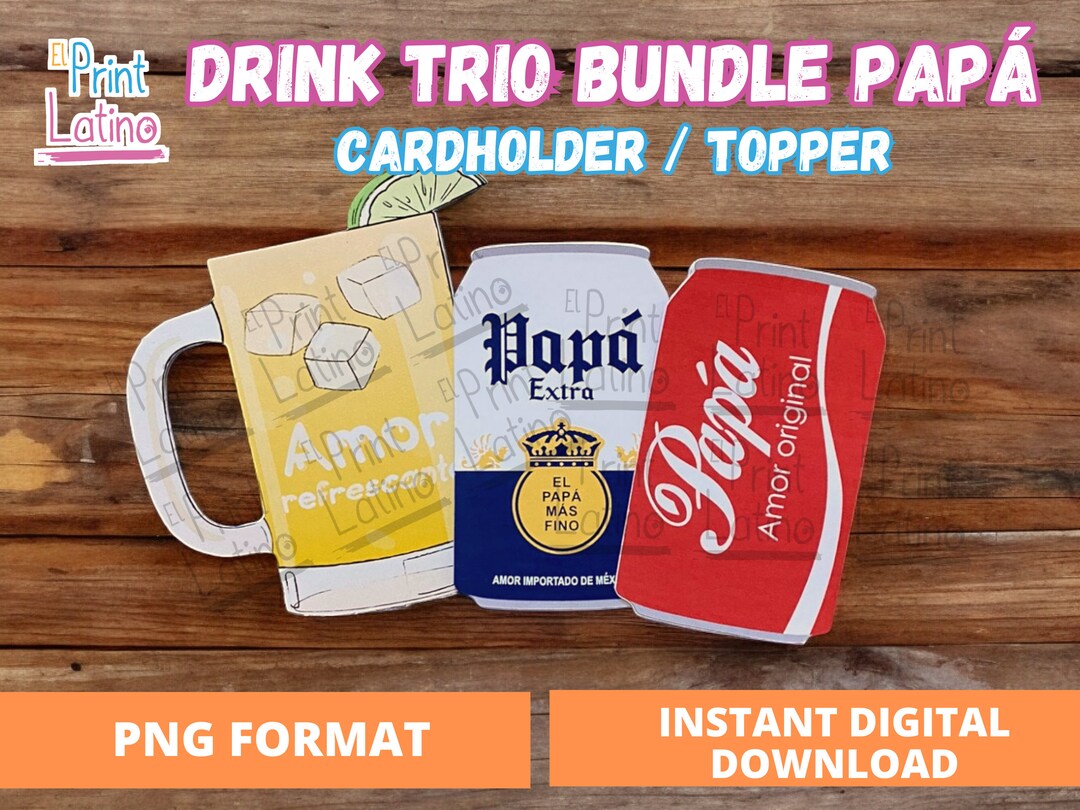 Soda and Michelada Trio, Gift Card Holder Bundle, Latino Paper Crafts ...