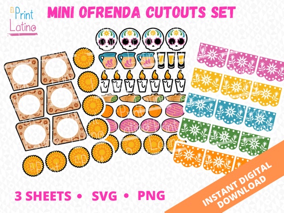 Mini Ofrenda Cutout Kit Digital Download | Etsy