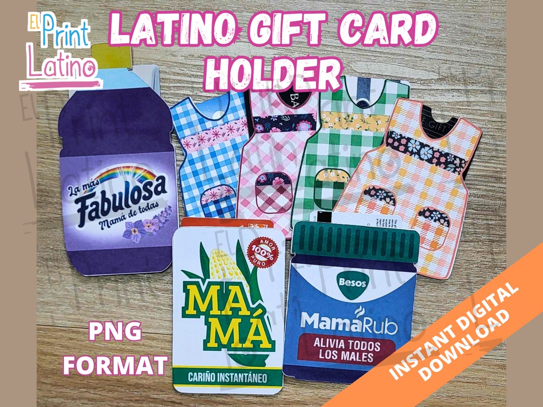 Mandil, Fabulosa, Maseca, Vaporub Gift Card Holder Bundle, Latino Paper ...