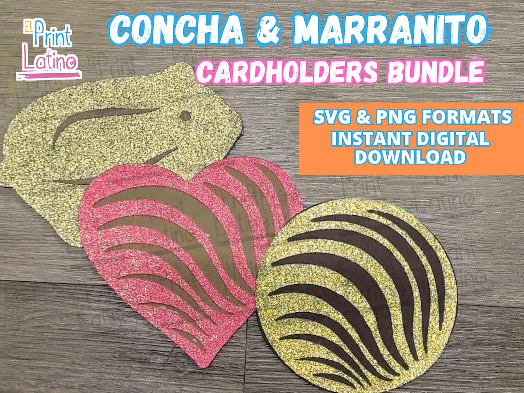 Marranito & Concha Gift Card Holder Topper, Layered SVG, Print and Cut ...