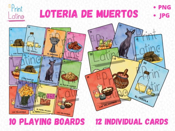 Loteria De Muertos Dia De Muertos Loteria Day of the Dead - Etsy