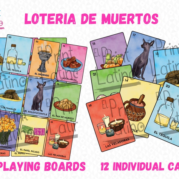 Loteria Dia De Los Muertos - Etsy