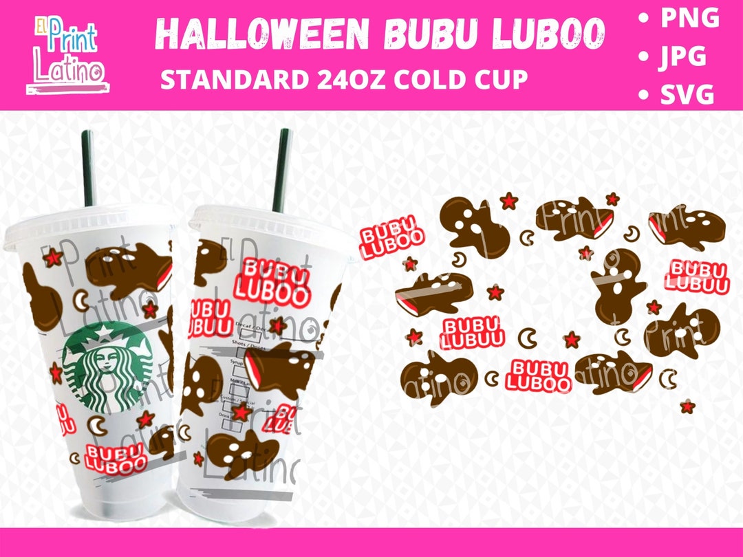Halloween Bubu Luboo 24oz Cold Cup Wrap, Center and No Center Versions ...