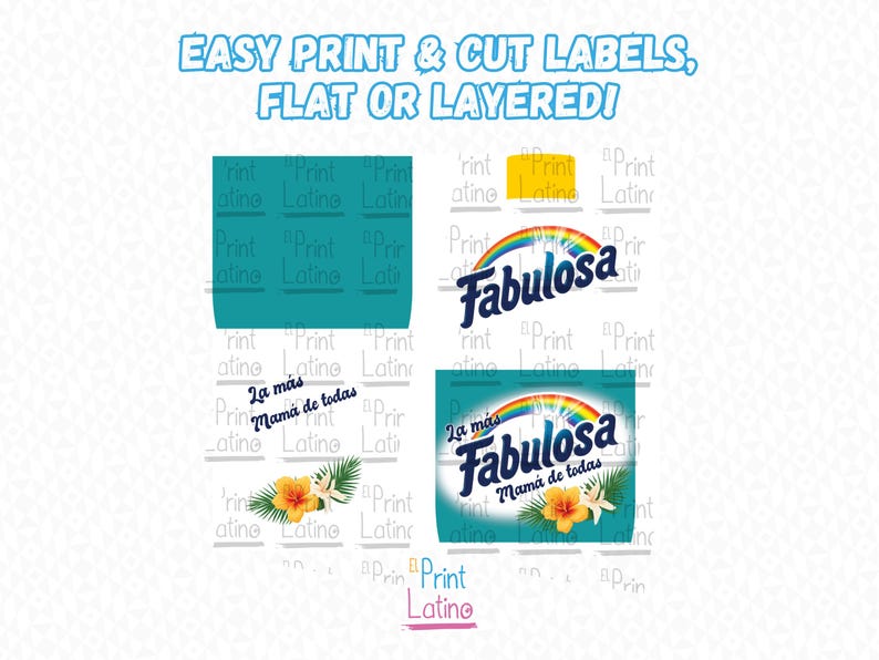Mama Fabulosa Box Paper SVG, Latino Paper Crafts, Strawberry Box, Rose ...