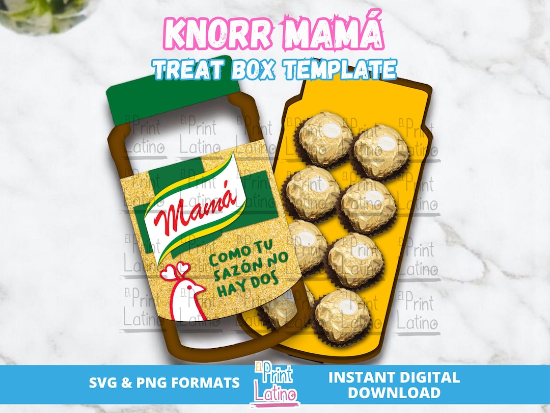 Knorr Sazón De Mamá Box SVG, Latino Paper Crafts, Strawberry Box, Rose ...