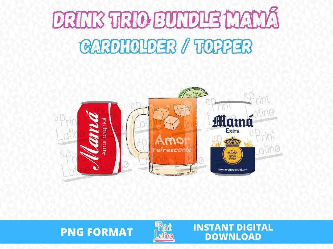 Soda and Michelada Trio, Gift Card Holder Bundle, Latino Paper Crafts ...