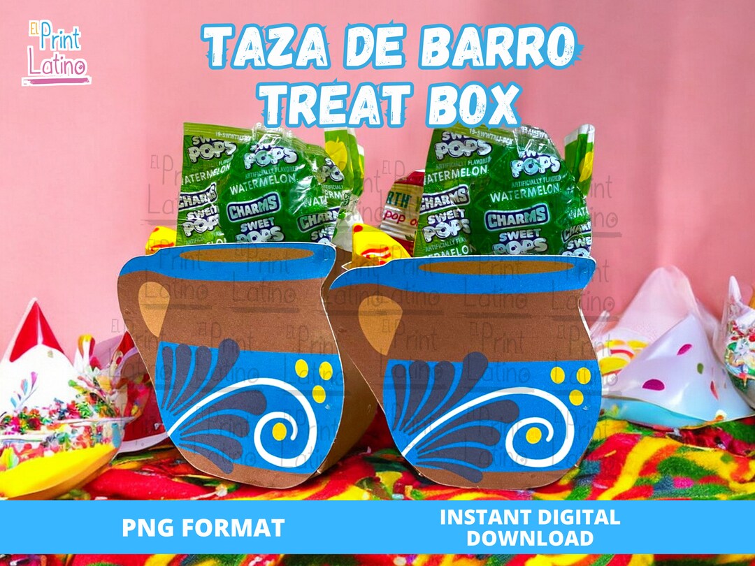 Taza De Barro Box Paper SVG, Latino Paper Crafts, Fiesta Mexicana ...