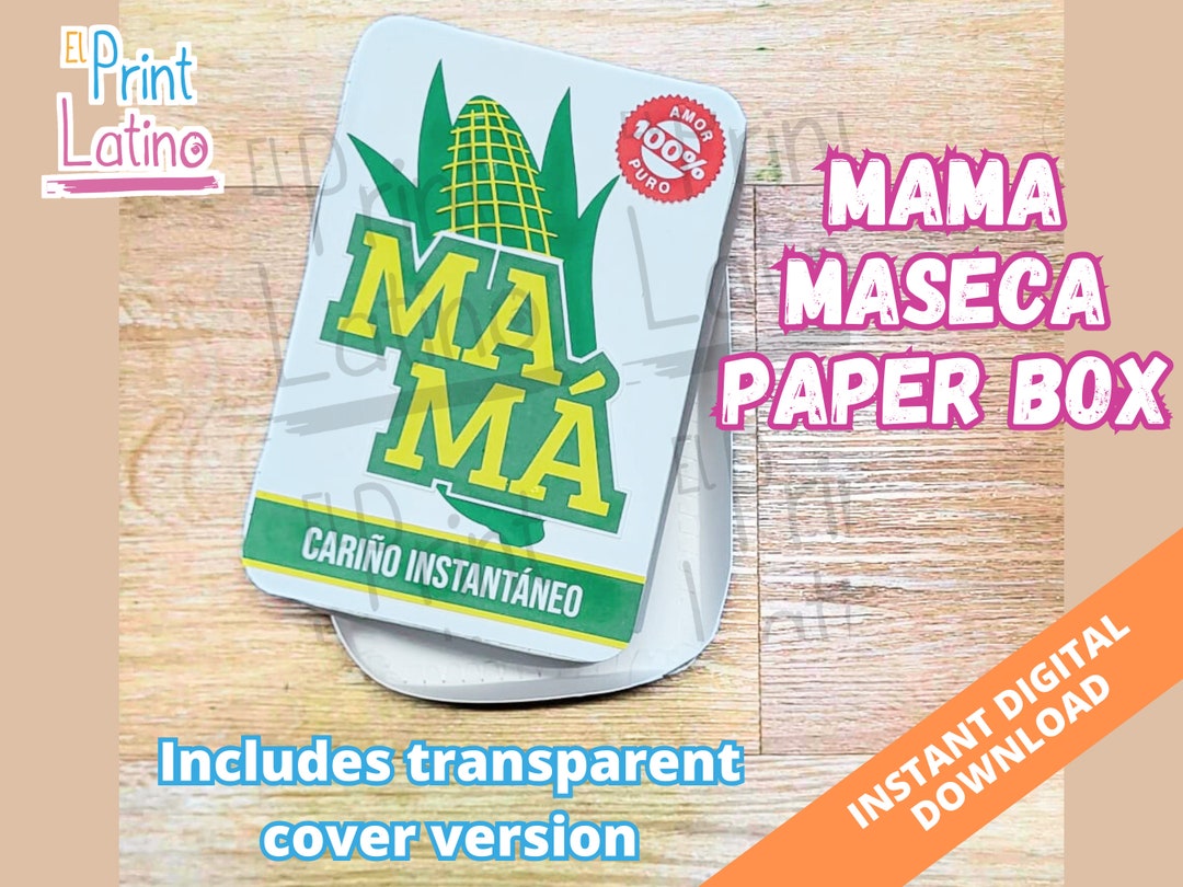 Maseca Paper Box, 2 Versions, Latino Paper Crafts, Mexican Mothers Day ...