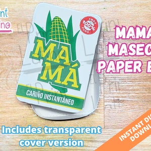 Maseca Paper Box, 2 Versions, Latino Paper Crafts, Mexican Mothers Day ...